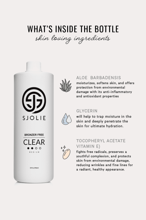 Sjolie Solution 9 Clear, Clear Spray Tan Solution