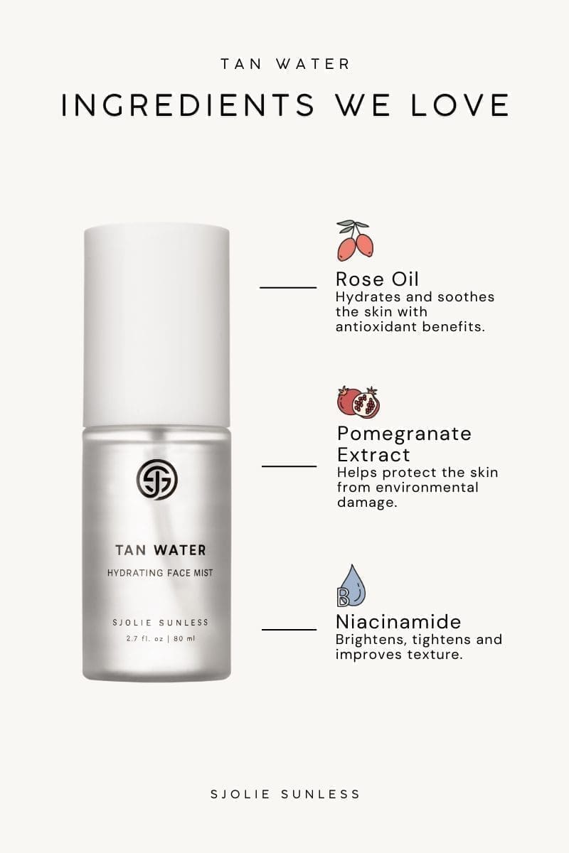 Tan Water Face Mist (Bronzer-Free Tanning Water) | Sjolie